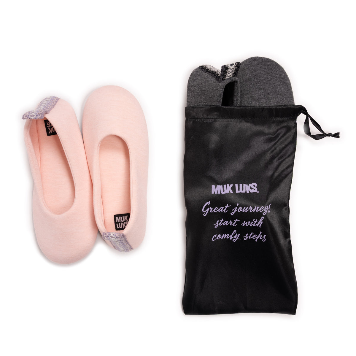 Women's 2 Pack Travel Ballerina Set Black – MUK LUKS