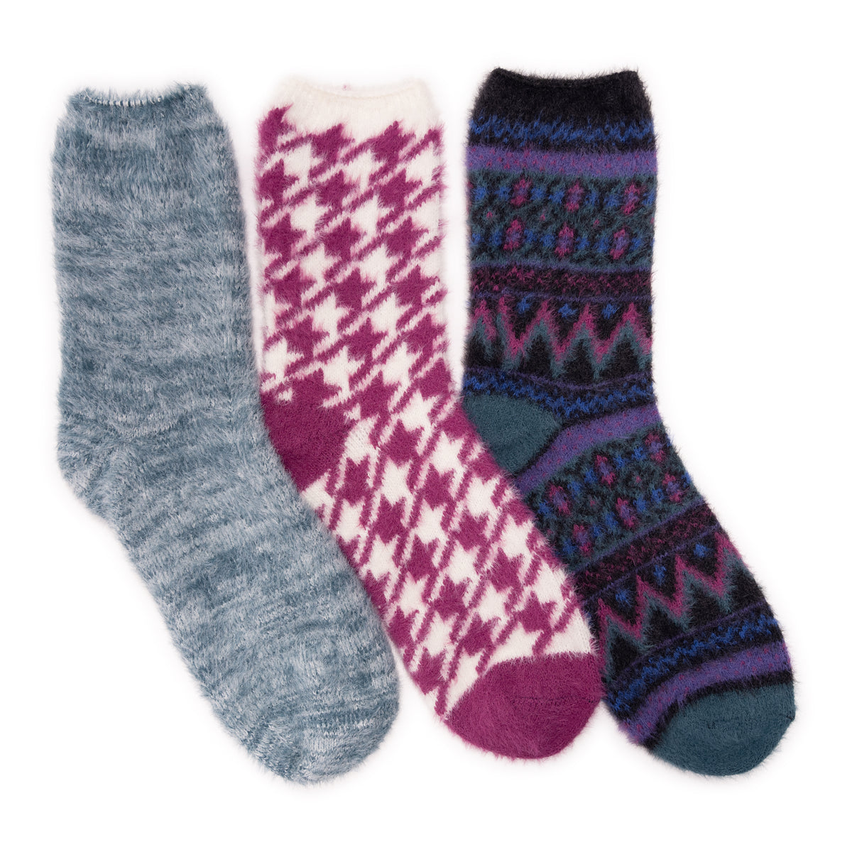 Women's 3 Pair Pack Fuzzy Socks – MUK LUKS