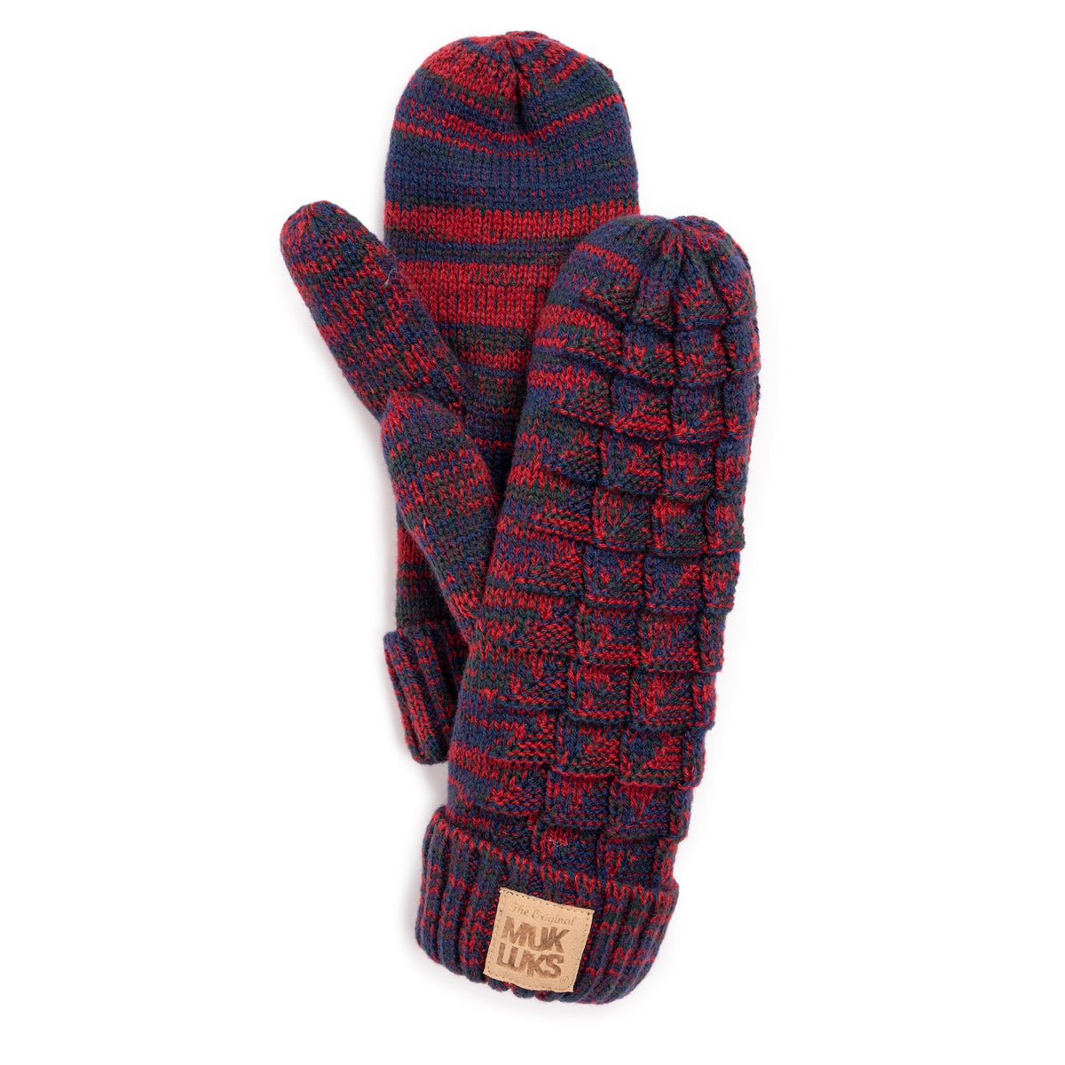 Women's Patch Marled Mittens – MUK LUKS