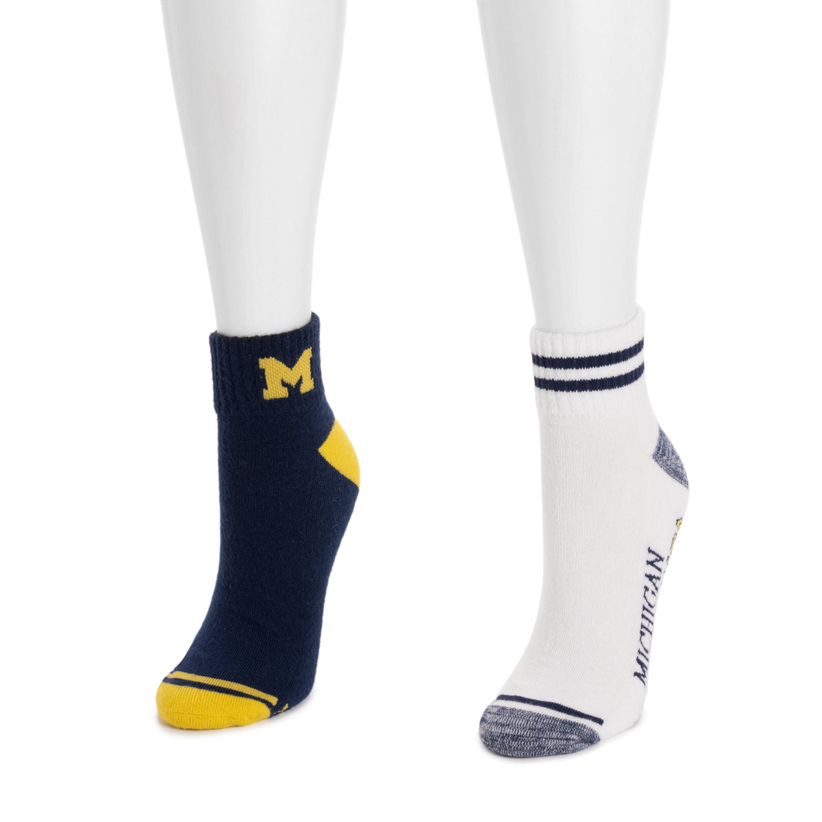 Michigan Wolverines GameDay Unisex Mini Crew Socks 2 Pack – MUK LUKS