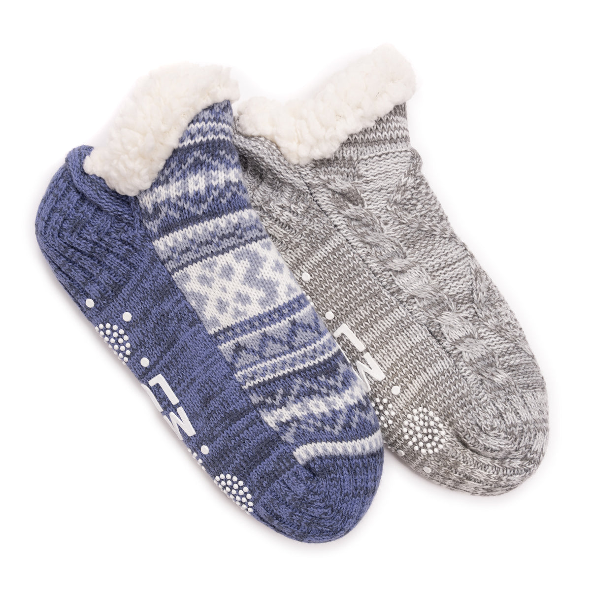 Women's Shortie Cabin Sock (2 Pair Pack) Ebny/Charcl – MUK LUKS