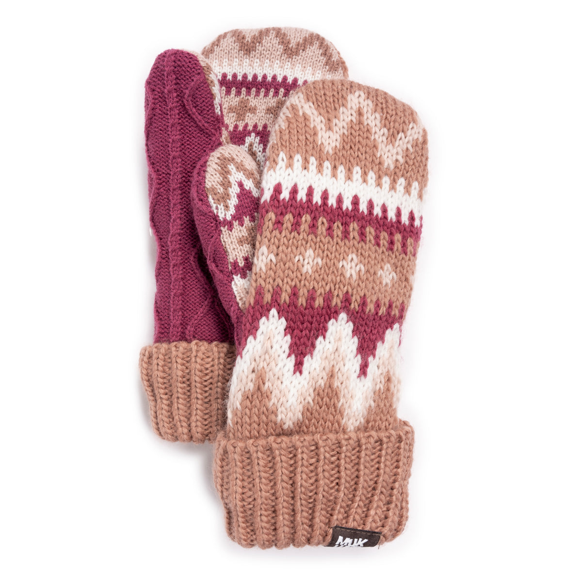 Women's Cuff Mittens Canyon Rose – MUK LUKS